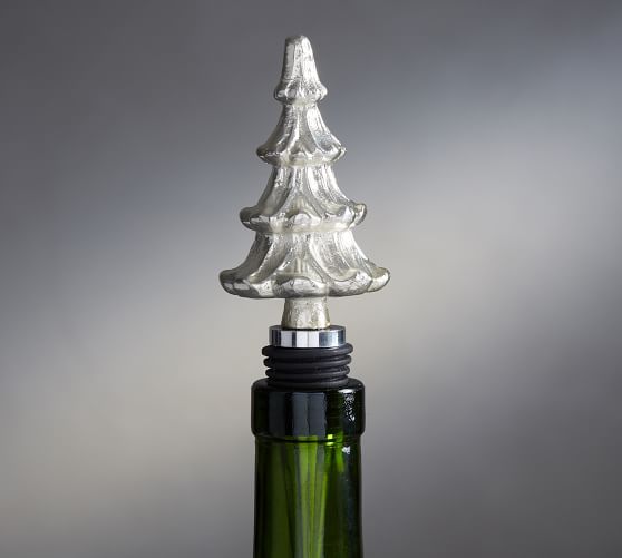 Metal Christmas Tree Wine Stopper| Wine Accessories | Pottery Barn