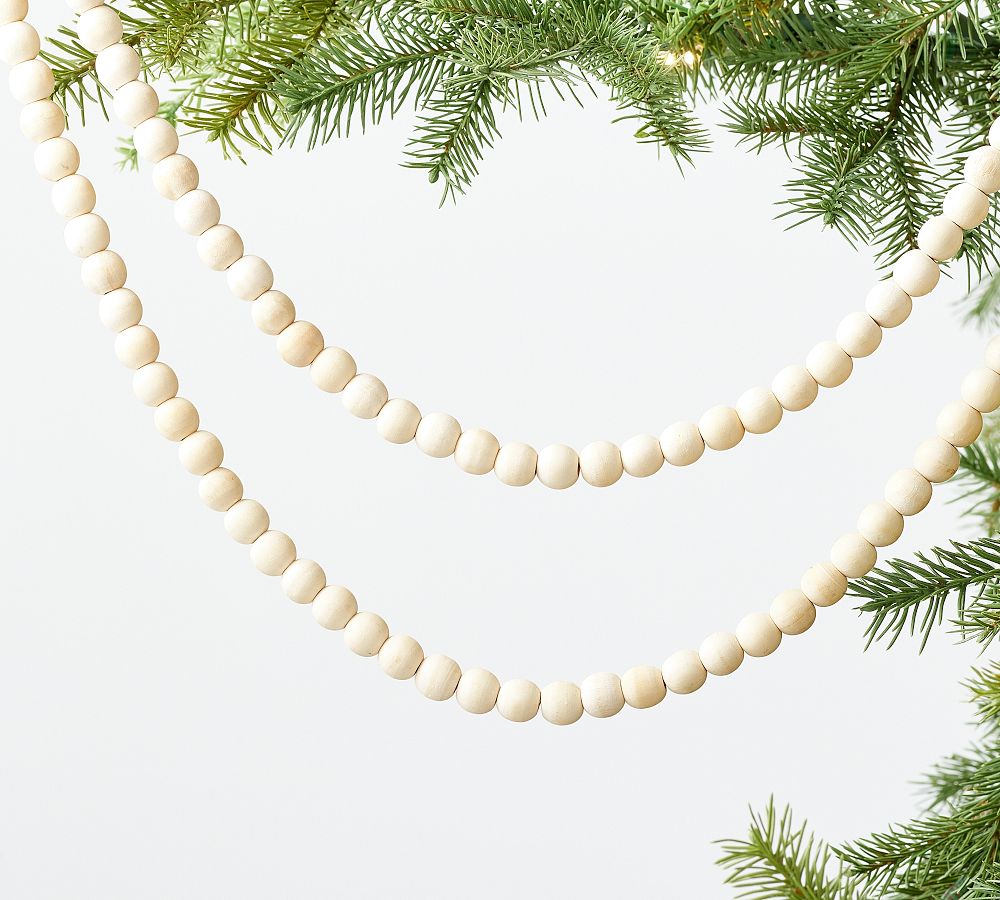 Wood Beaded Garland | Pottery Barn