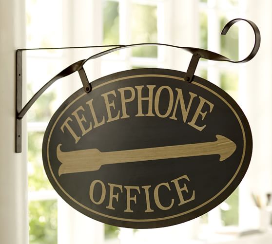 Telephone Office Sign | Wall Decor | Pottery Barn