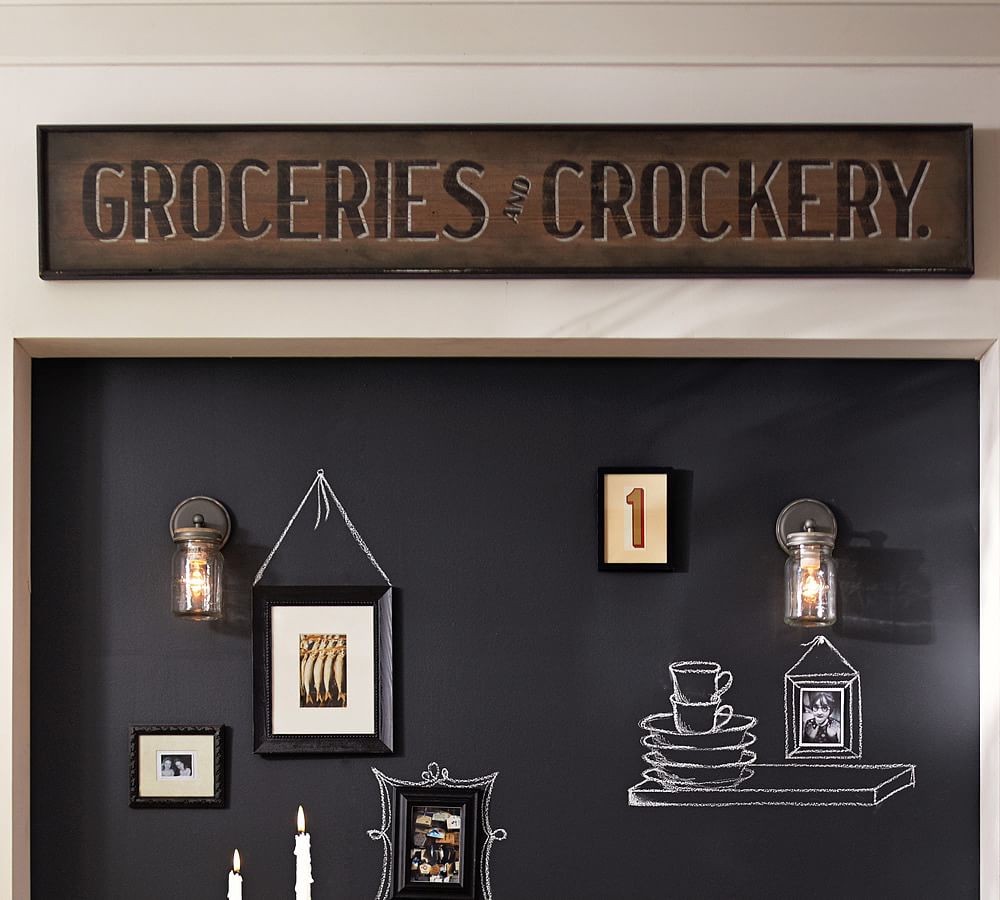 Groceries & Crockery Sign | Wall Art | Pottery Barn