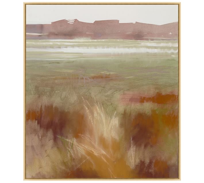 Salt Marsh Hand Embellished Framed Canvas Print | Pottery Barn