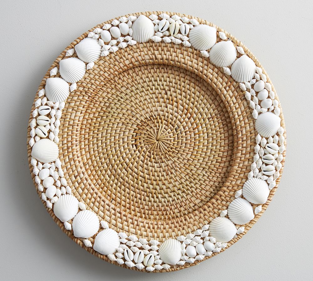 Shell-Rimmed Charger Plates | Pottery Barn