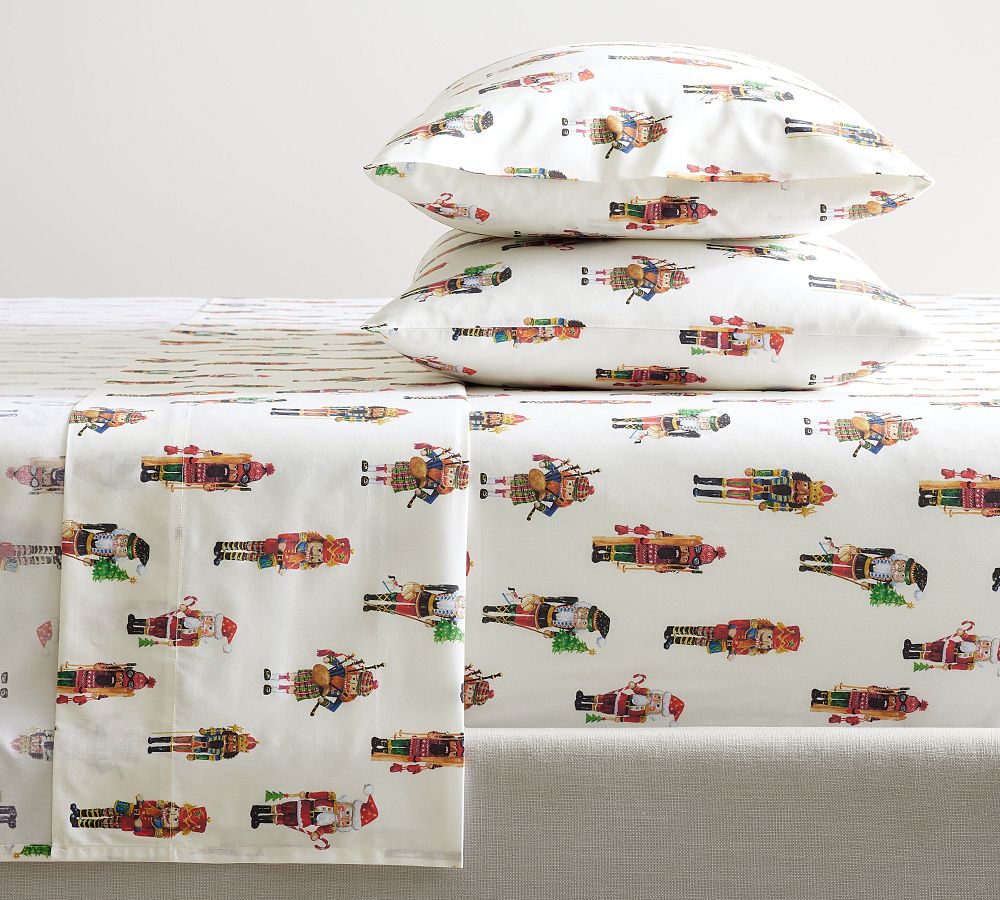 Nutcracker Percale Sheet Set | Pottery Barn