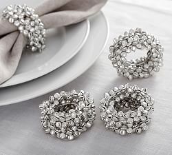 Mini Sleigh Bell Napkin Ring, Set of 4 | Pottery Barn