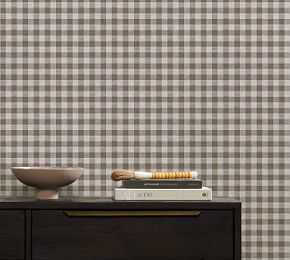 Bryce Check Wallpaper | Pottery Barn