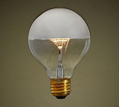 Silver Bowl Globe 60W Light Bulb | Pottery Barn