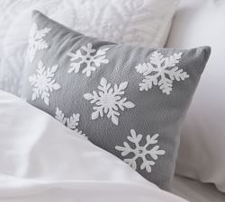 Falling Snowflake Crewel Pillow | Pottery Barn