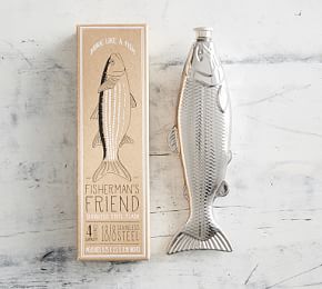 Fisherman's Friend Stainless Steel Flask | Pottery Barn