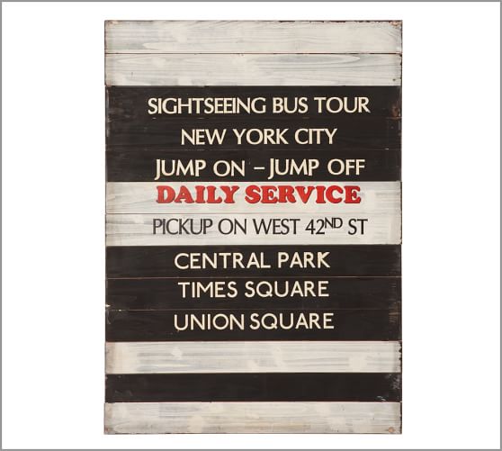 City Tour Sign | Pottery Barn