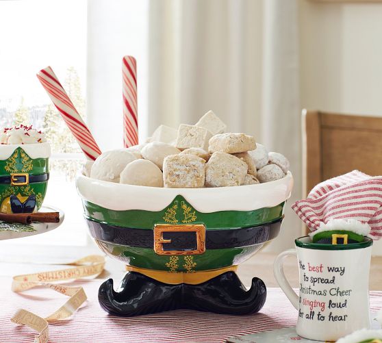 Elf Stoneware Punch/Candy Bowl | Pottery Barn