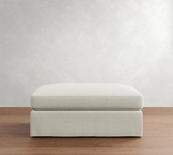 Westwood Slim Arm Slipcovered Modular Sectional Ottoman | Pottery Barn
