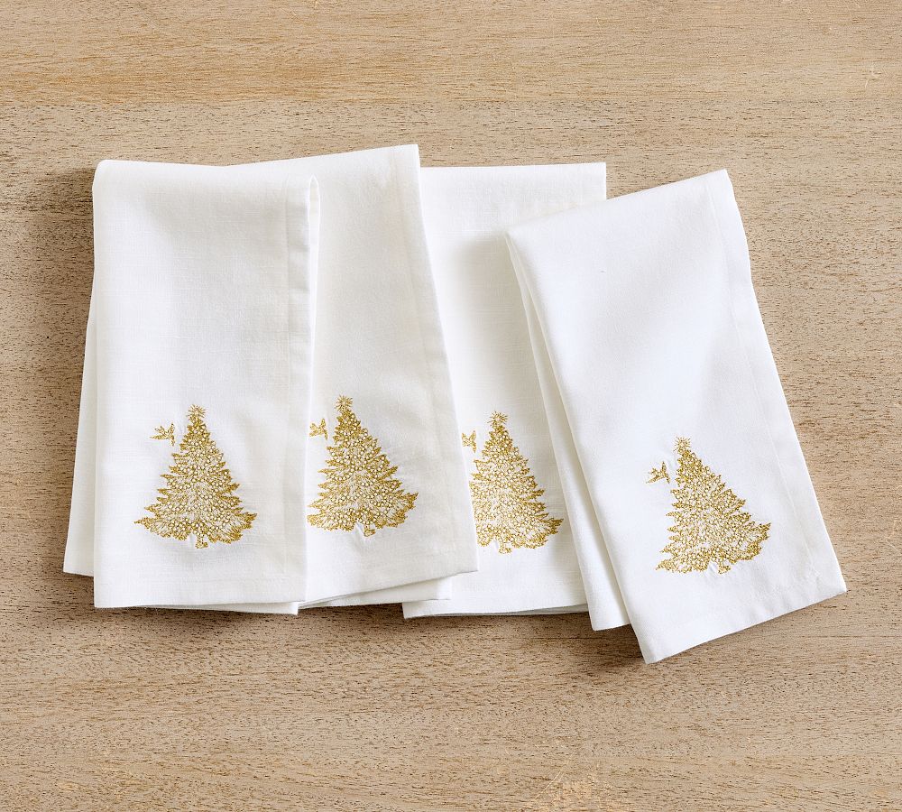 Gold Toile Tree Napkins - Set of 4 | Pottery Barn