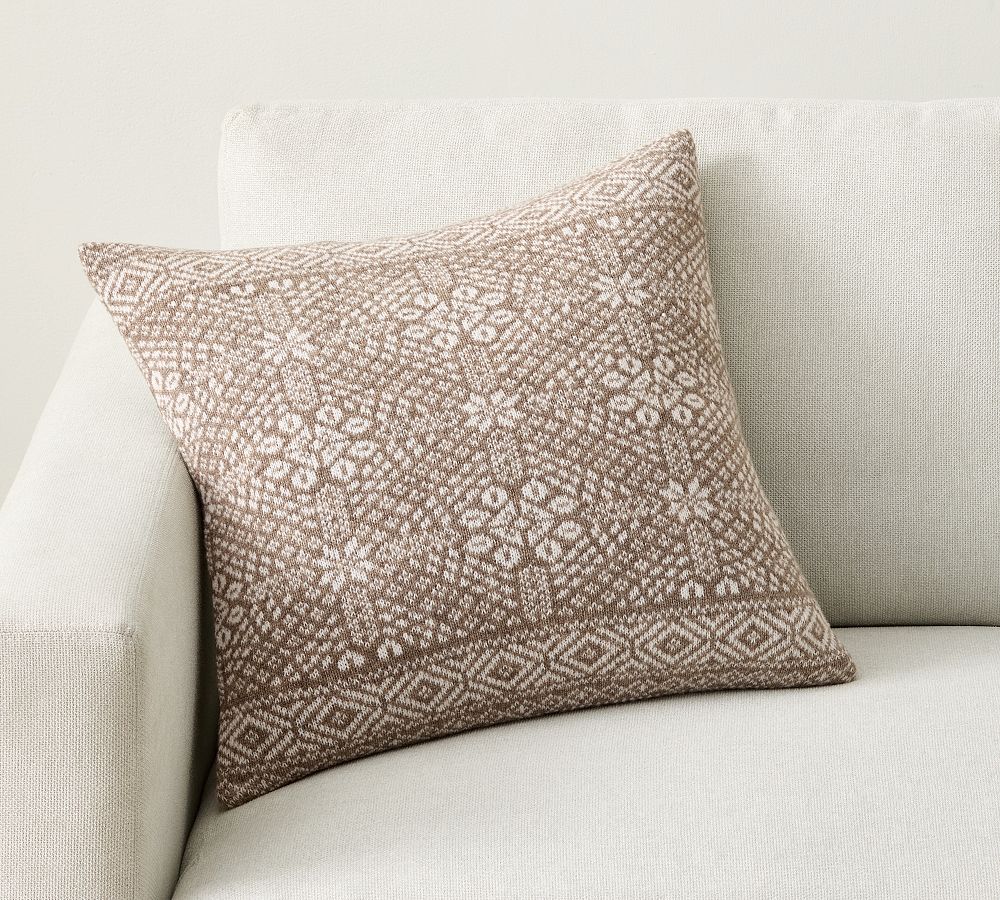 Snowflake Fair Isle Knit Pillow | Pottery Barn
