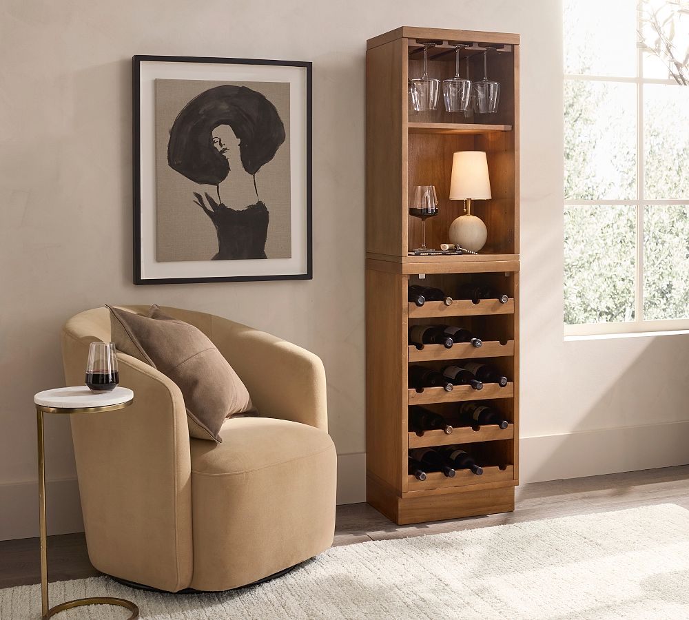 Reed Modular Bar Shelf with Wine Storage (18") | Pottery Barn