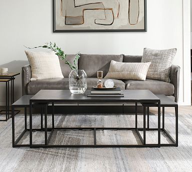 Nova Rectangular Metal Nesting Coffee Tables | Pottery Barn
