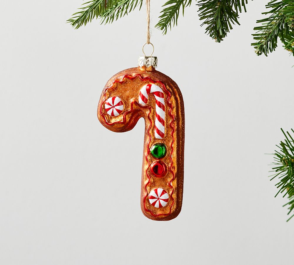Mercury Gingerbread Candy Cane Ornament | Pottery Barn