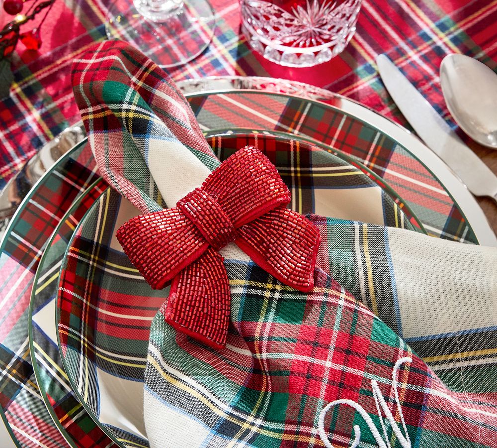 Beaded Bow Napkin Rings - Set of 4 | Pottery Barn