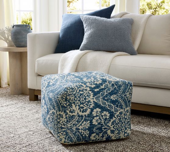 Bernyce Printed Pouf | Pottery Barn
