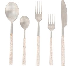 Tava Handwoven Stainless Steel Flatware - Set of 5 | Pottery Barn