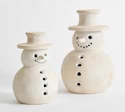 Terracotta Snowman | Pottery Barn