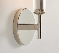 Cooper Ribbed Glass Tube Sconce (13") | Pottery Barn