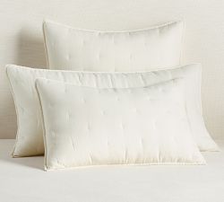 Belgian Flax Linen Tufted Quilt | Pottery Barn