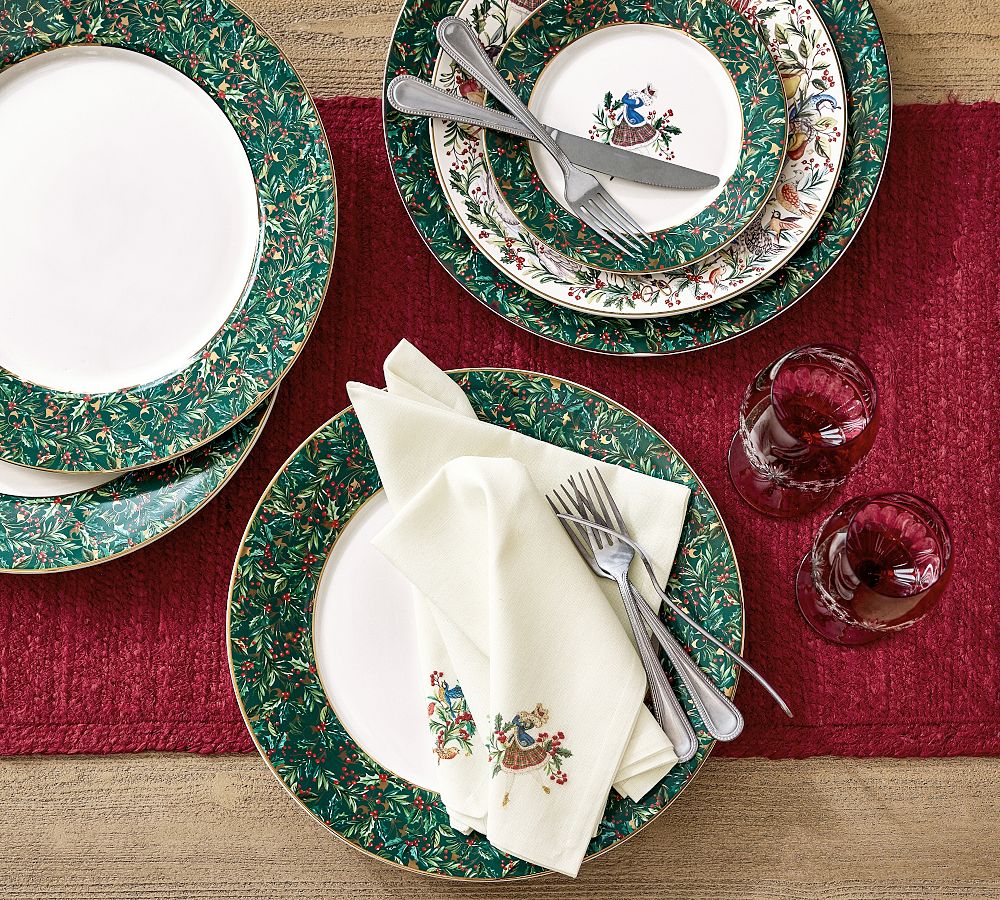 12 Days of Christmas Stoneware Charger Plates | Pottery Barn