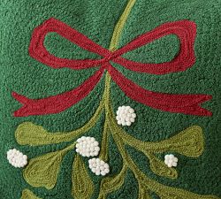 Mistletoe Crewel Pillow | Pottery Barn