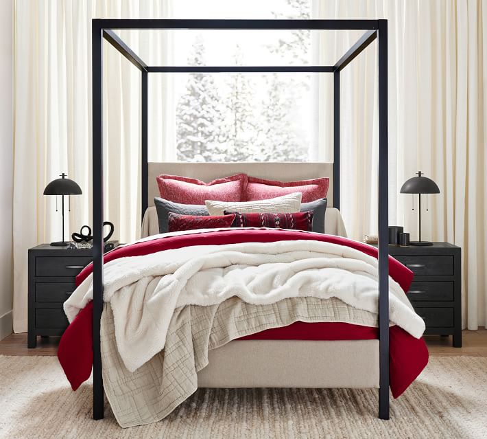 Pottery barn metal canopy bed store