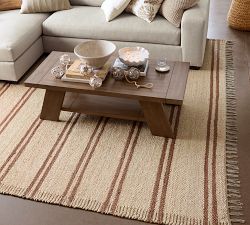 Rory Jute Striped Rug | Pottery Barn
