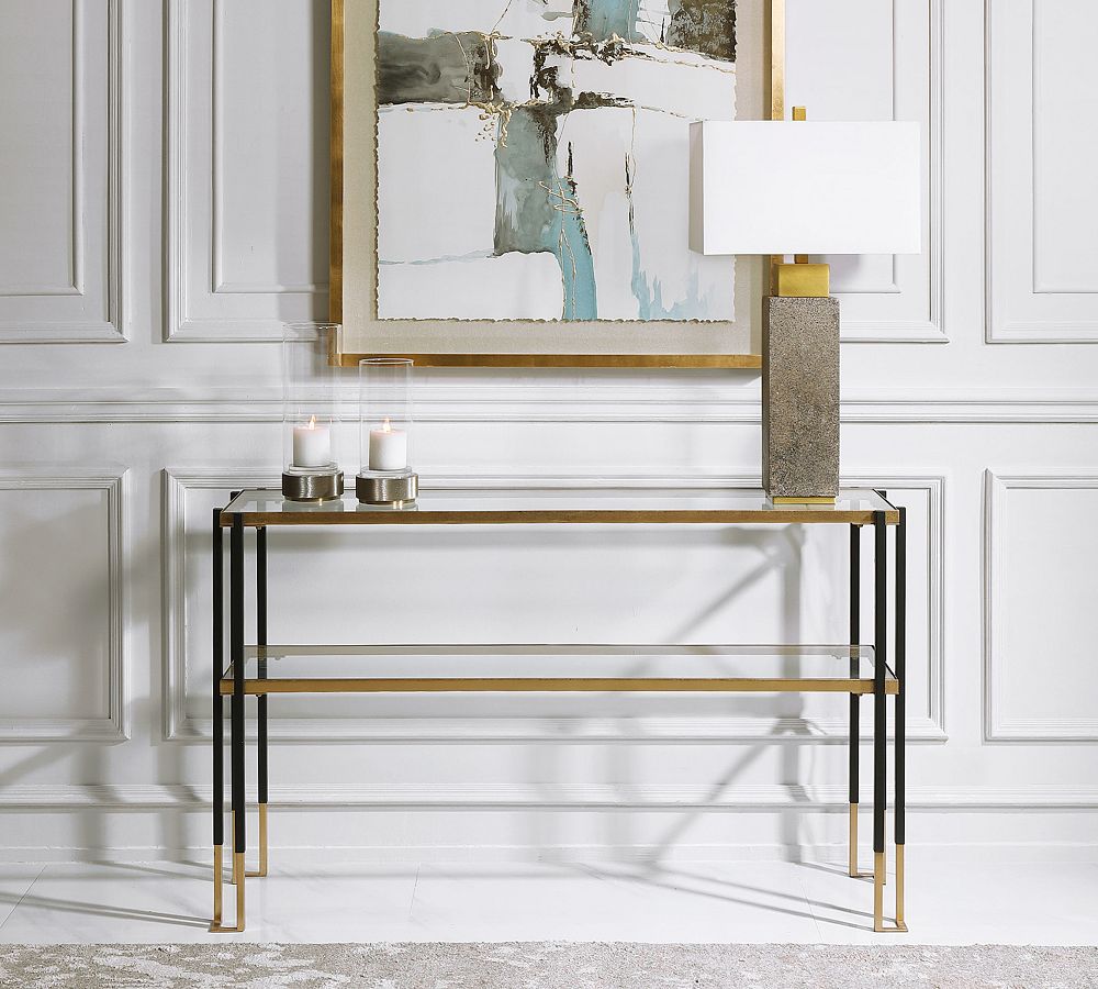 Keller Glass Console Table (53.5") | Pottery Barn