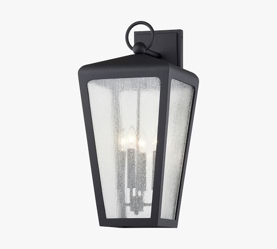 Kyrie Outdoor Seeded Glass Sconce (16''-26") | Pottery Barn