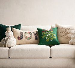 Mistletoe Crewel Pillow | Pottery Barn