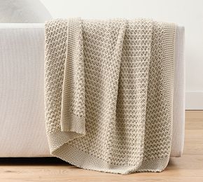 Coastline Knitted Throw | Pottery Barn