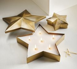 Five Point Star Scented Candle - Winter Spruce | Pottery Barn