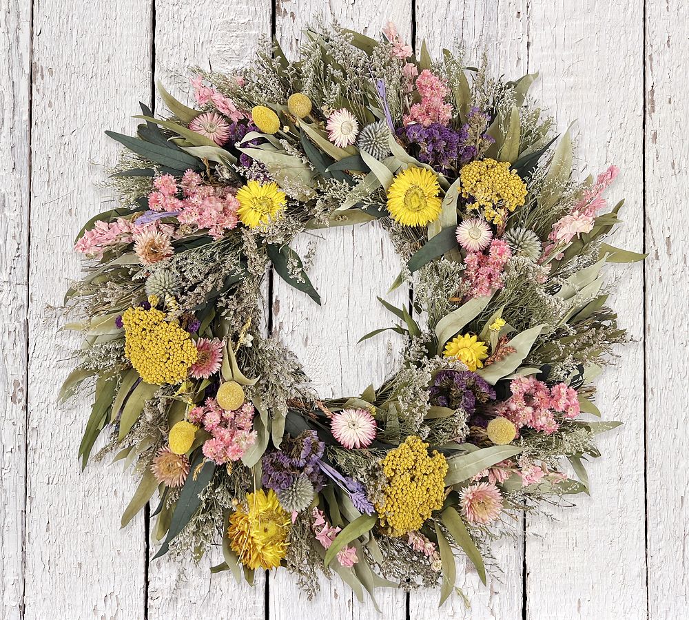 Dried Sunshine Splendor Wreath | Pottery Barn