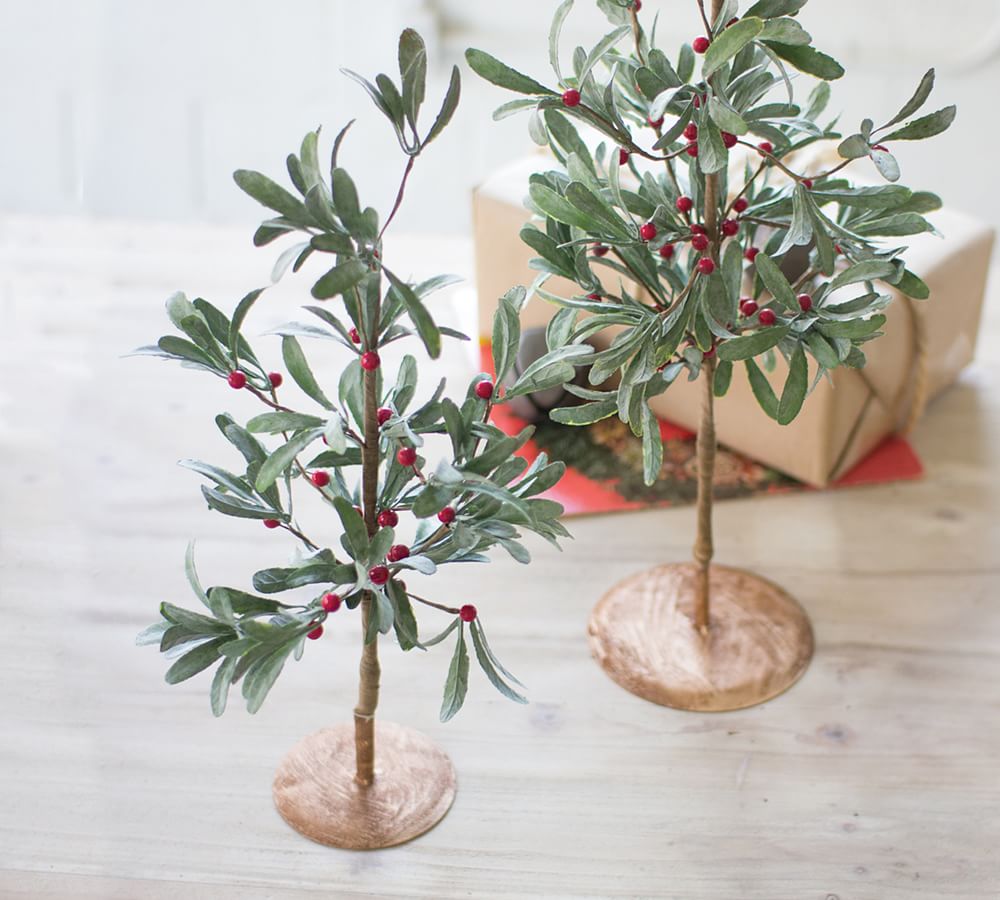 Faux Mistletoe Trees - Set of 2 | Pottery Barn