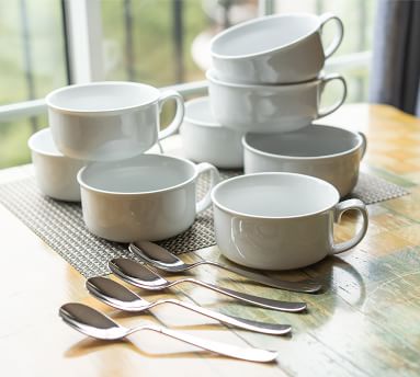 BIA White Porcelain Soup Bowls - Set of 4 | Pottery Barn