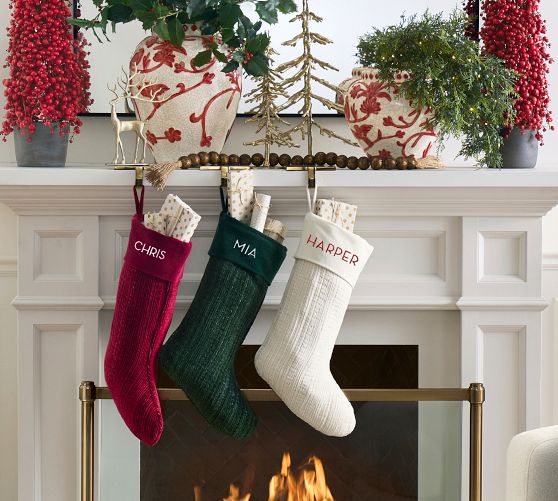 Textured Chenille Stocking | Pottery Barn
