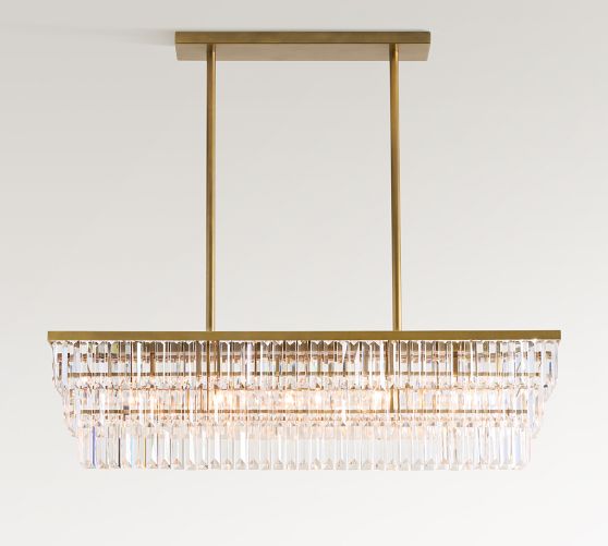 Gemma Crystal Linear Chandelier (41") | Pottery Barn