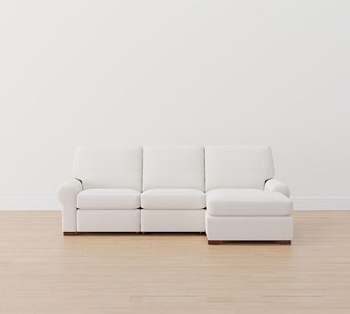 Turner Roll Arm Upholstered Right Power Reclining Sofa with Chaise Sectional Polyester Wrapped Cushions Performance Everydayvelvet Smoke Pott
