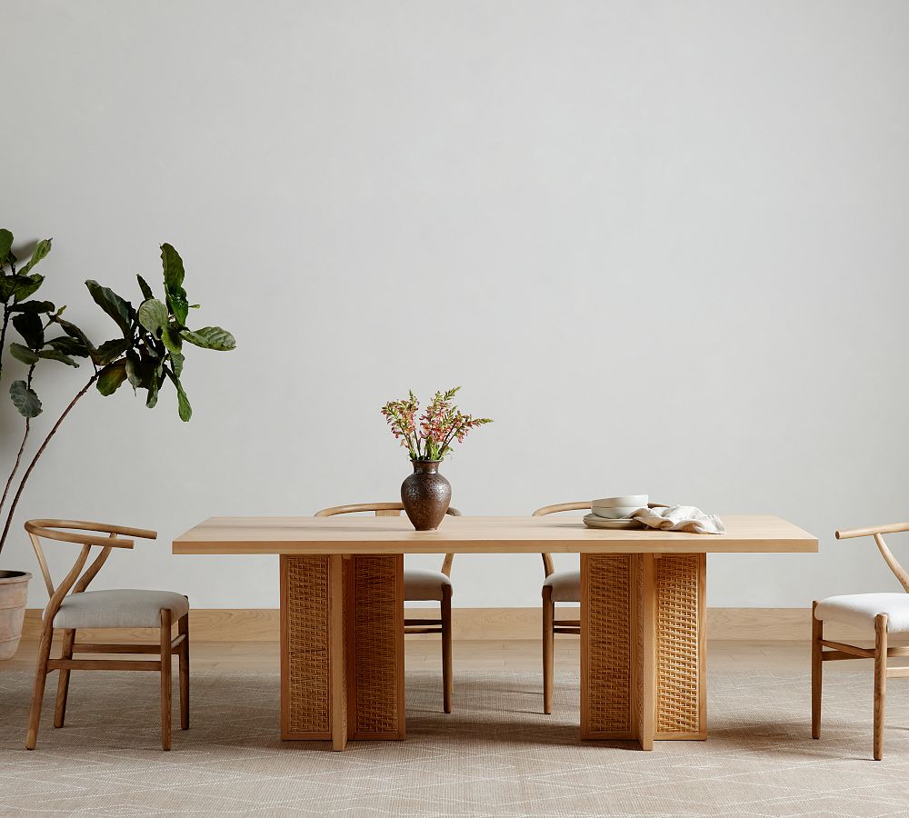 Carson Rectangular Cane Dining Table | Pottery Barn