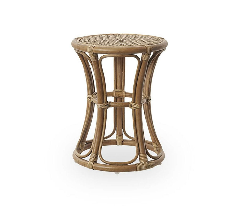 Bella Rattan Stool | Pottery Barn