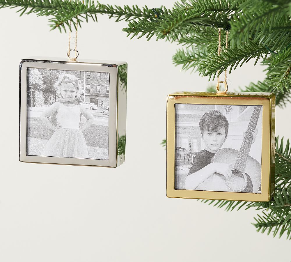 Metal Picture Frame Ornament Sets | Pottery Barn