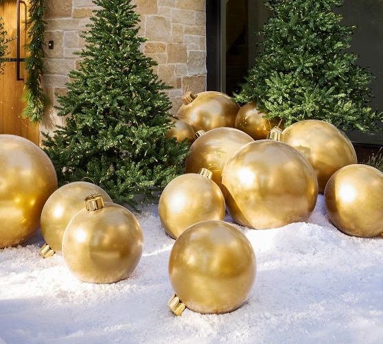 Festive Red, Gold & Green Decorative Holiballs | Pottery Barn