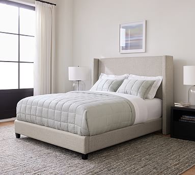 Elliot Shelter Upholstered Bed Pottery Barn
