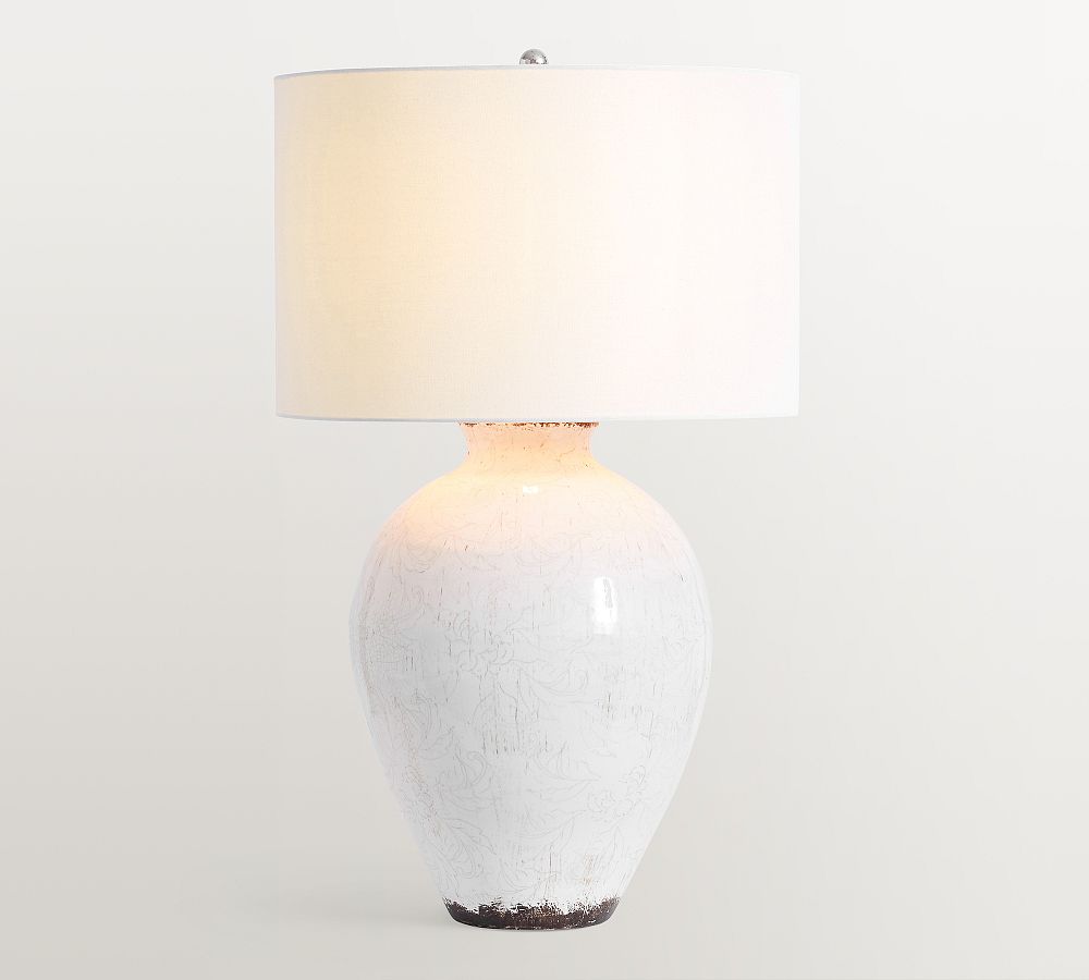 Bethany Round Ceramic Table Lamp (27") | Pottery Barn