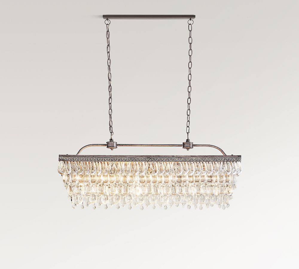 Clarissa Rectangular Crystal Chandelier (30"-40") | Pottery Barn