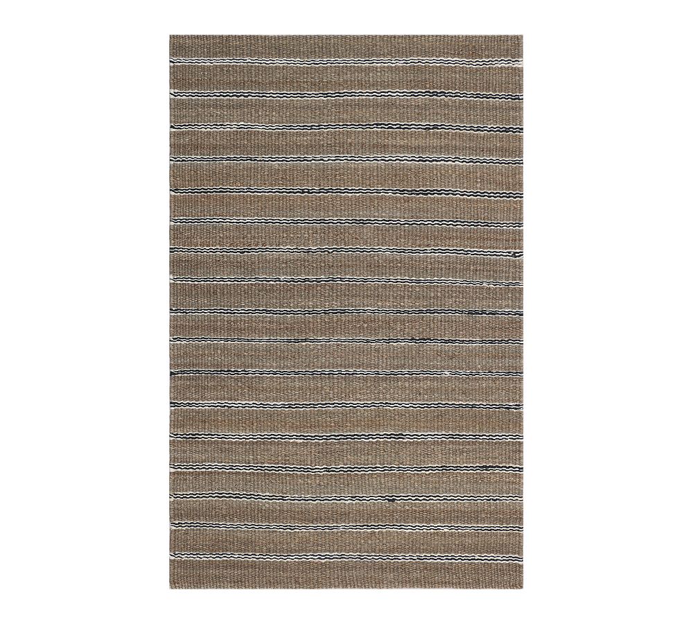 Roy Handwoven Striped Jute Rug | Pottery Barn