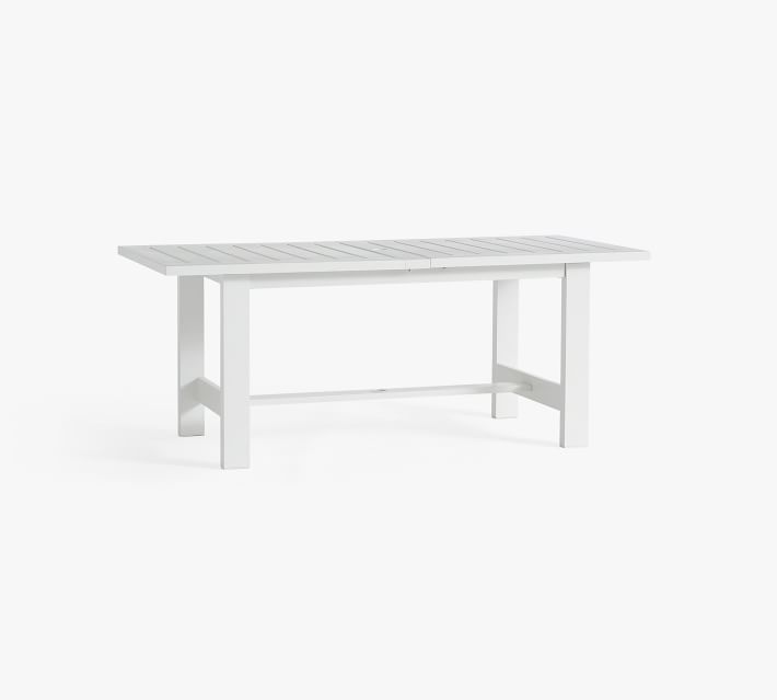 Malibu Metal Extending Rectangular Outdoor Dining Table 76 103 Pottery Barn